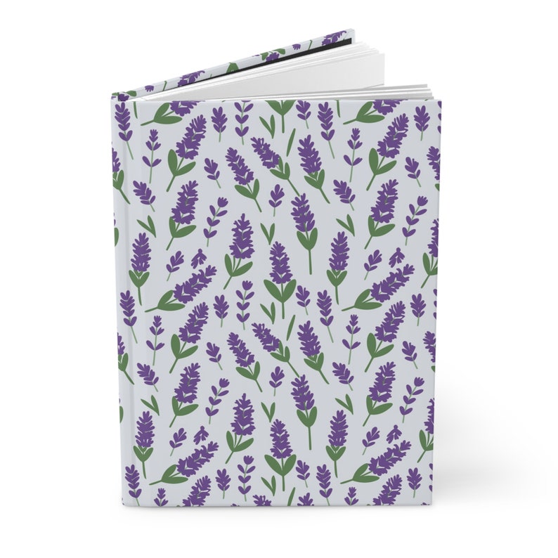 Aesthetic Lavender Luxuries Original Design | Cute Floral Notebook Size ...