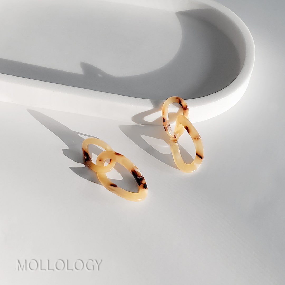 Tortoise Shell Earrings, Tortoise Earrings, Hoop Earrings ...