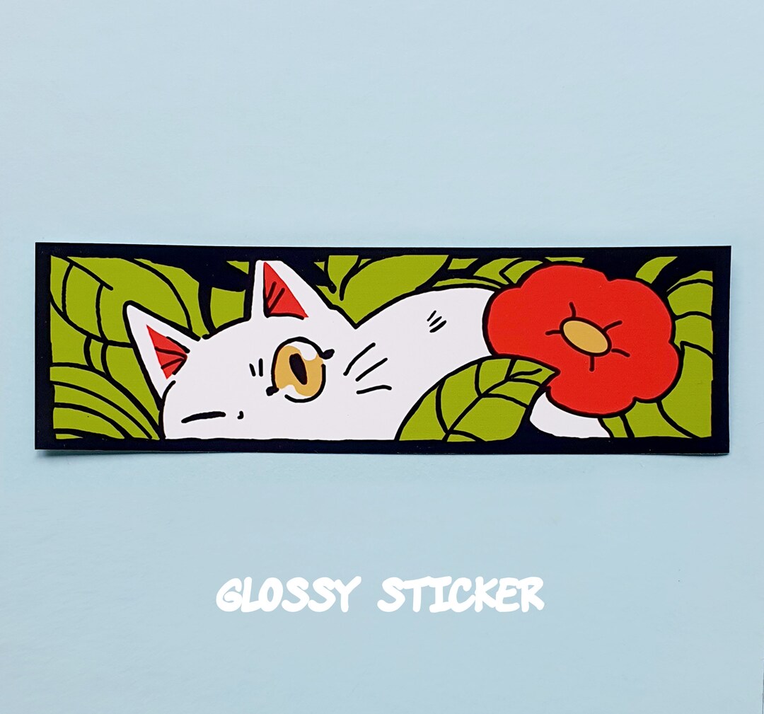 Cat Wink Sticker - Etsy