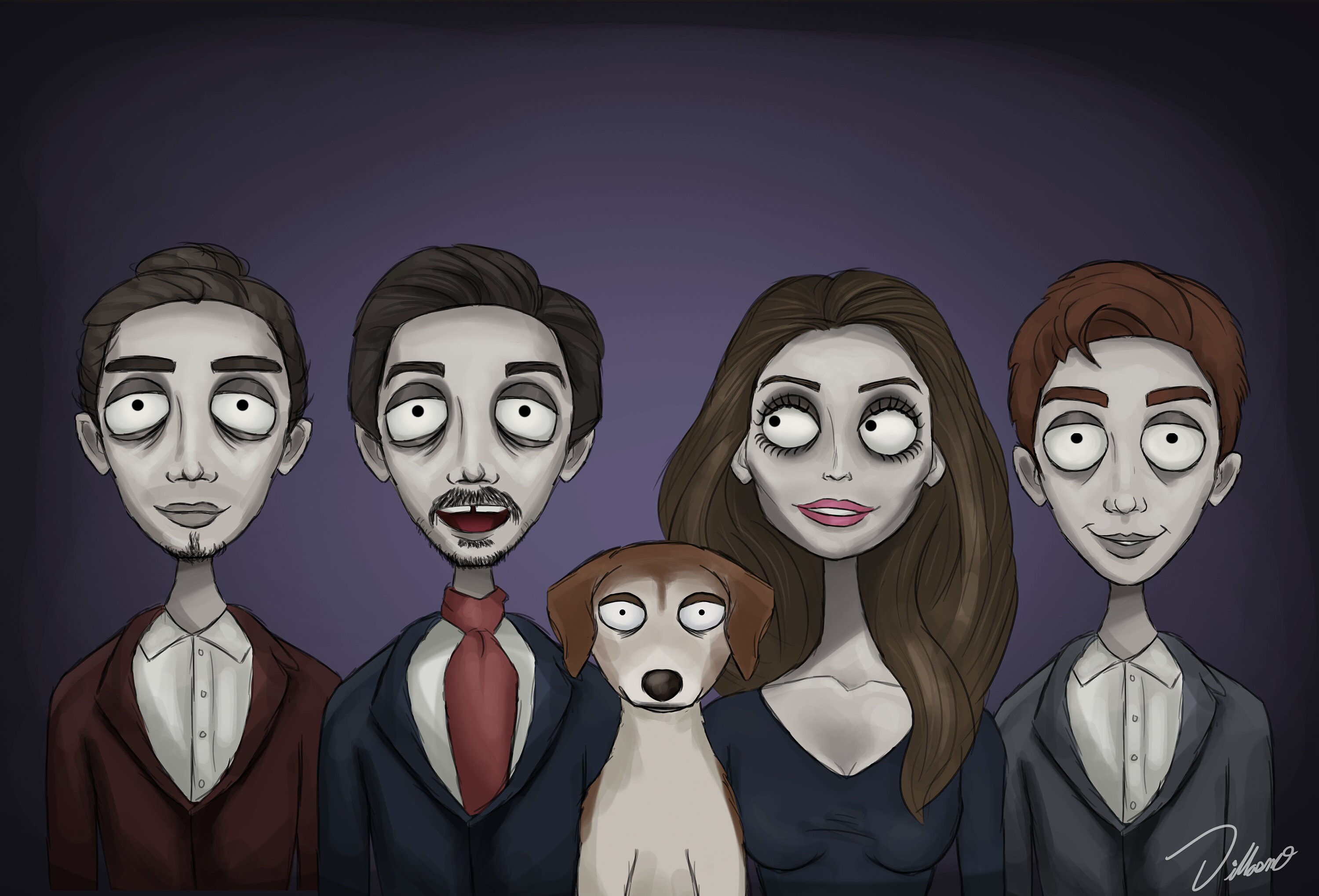 Tim Burton Custom Portraits | Etsy