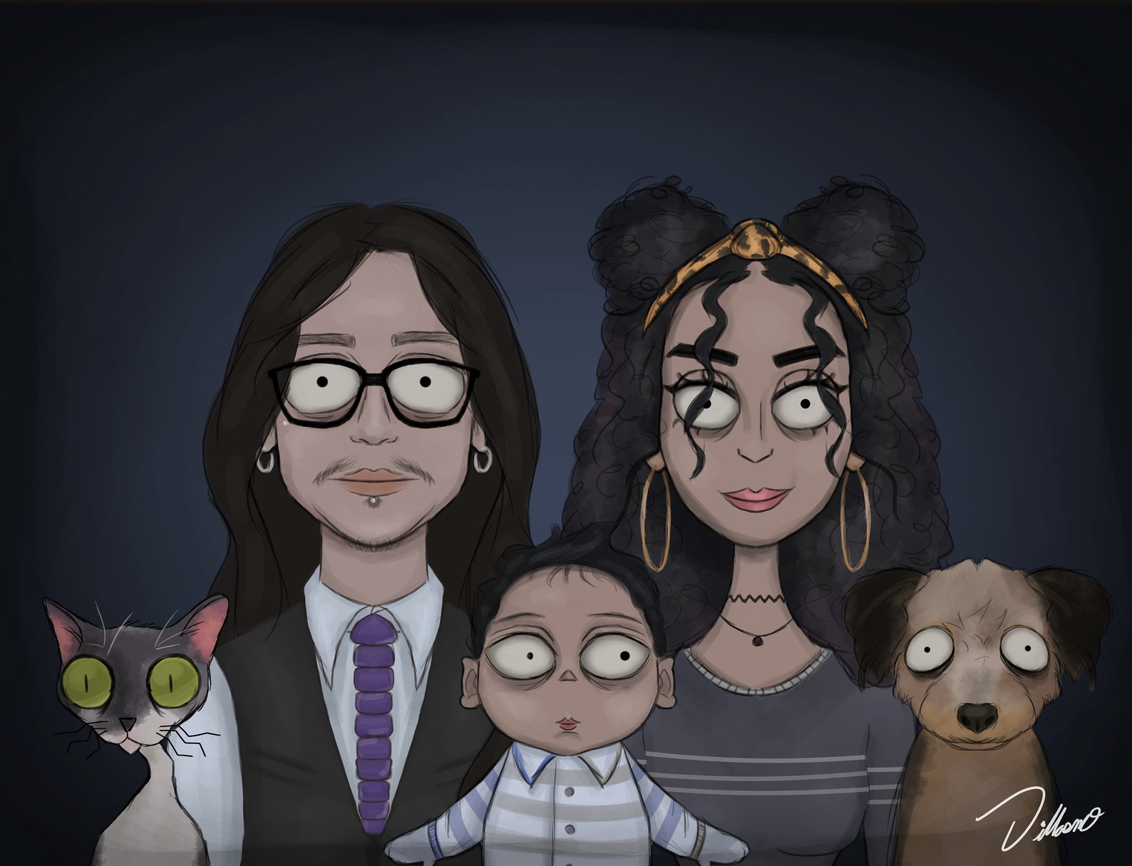 Tim Burton Custom Portraits | Etsy