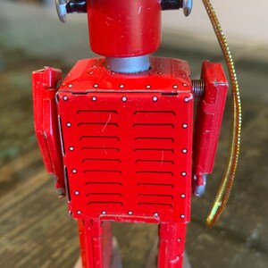 Miniature Red Atomic Robot Man Ornament/schylling - Etsy