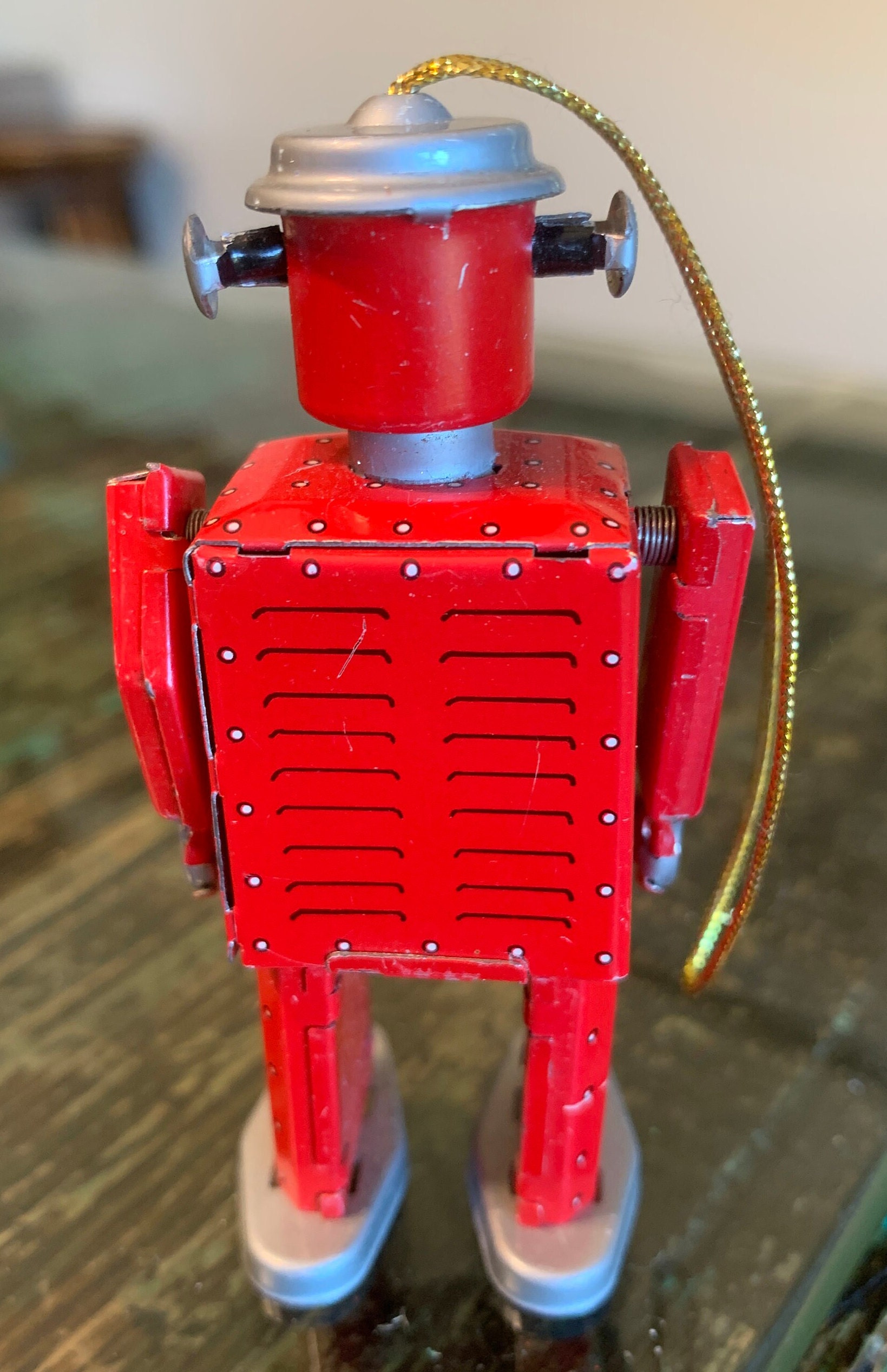Miniature Red Atomic Robot Man Ornament/schylling - Etsy