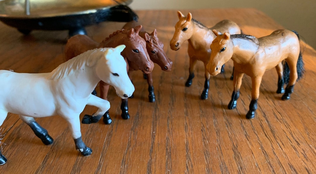 Five Vintage M.M.T.L. Play Horses/ Miniature Toy Horses - Etsy