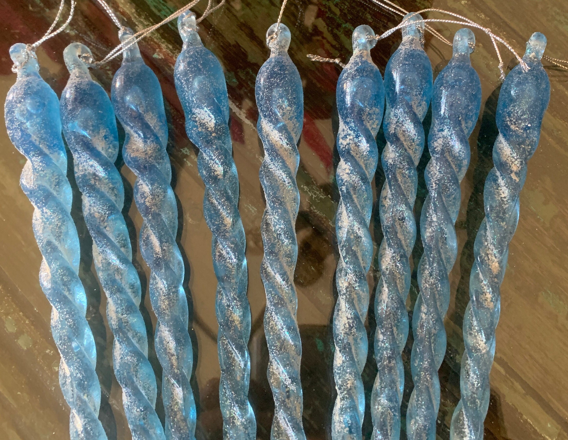 Ice Blue Acrylic Sparkle Christmas Tree Icicles - Etsy