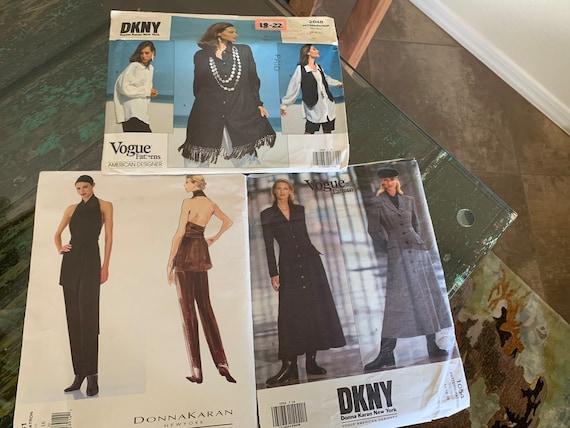 Donna Karan Sewing Patterns Uncut /DKNY Vogue Patterns/dkny - Etsy