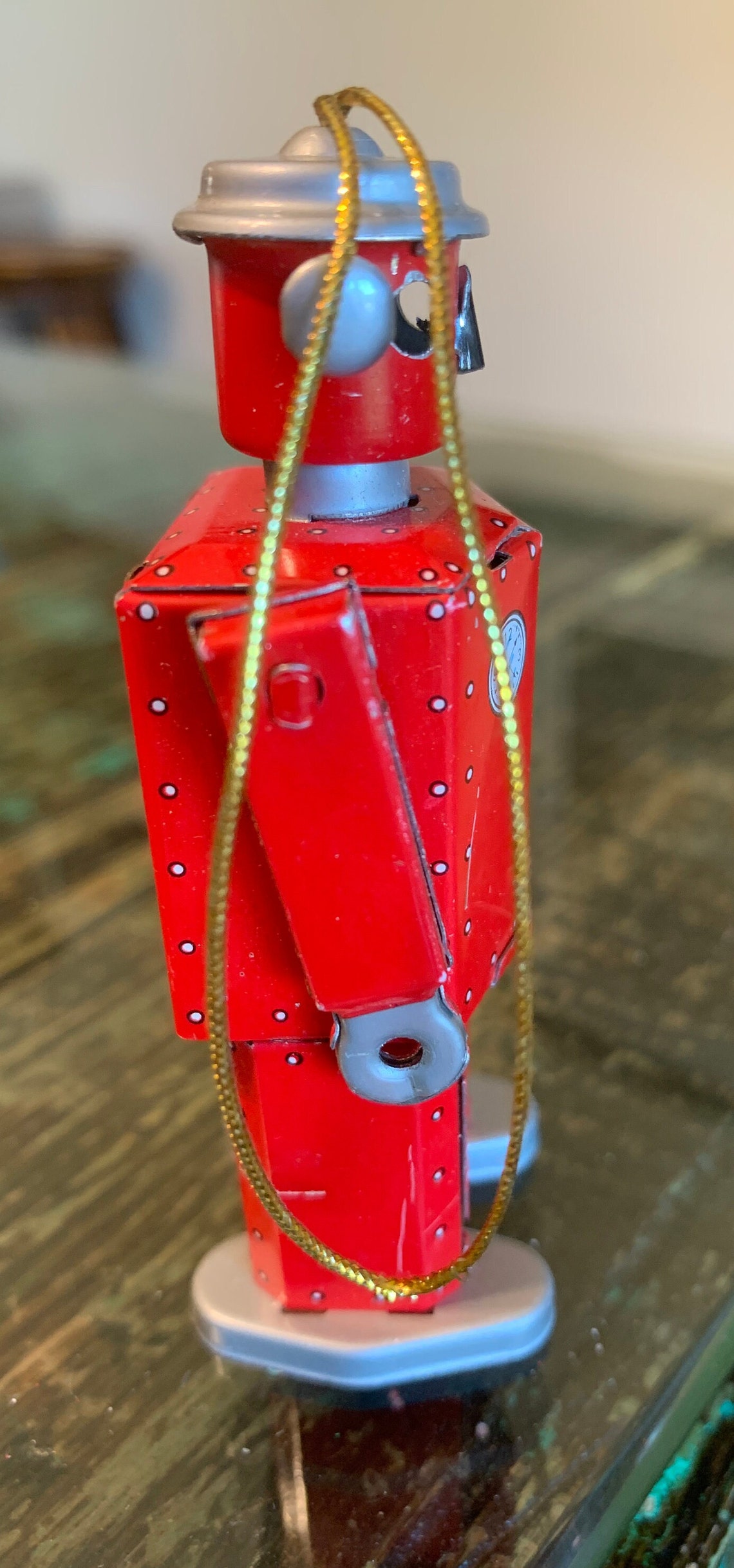 Miniature Red Atomic Robot Man Ornament/schylling - Etsy