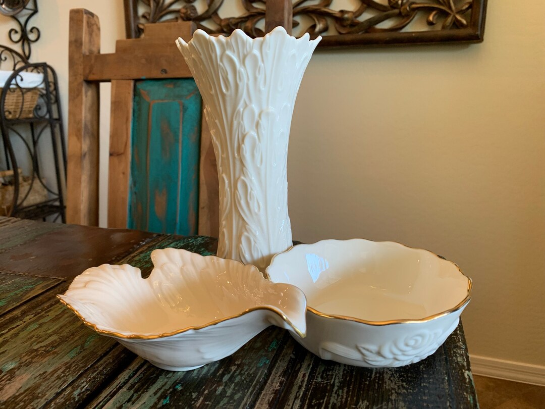 Three Lenox Pieces Dove Bowl Candy Dish and a Woodland - Etsy
