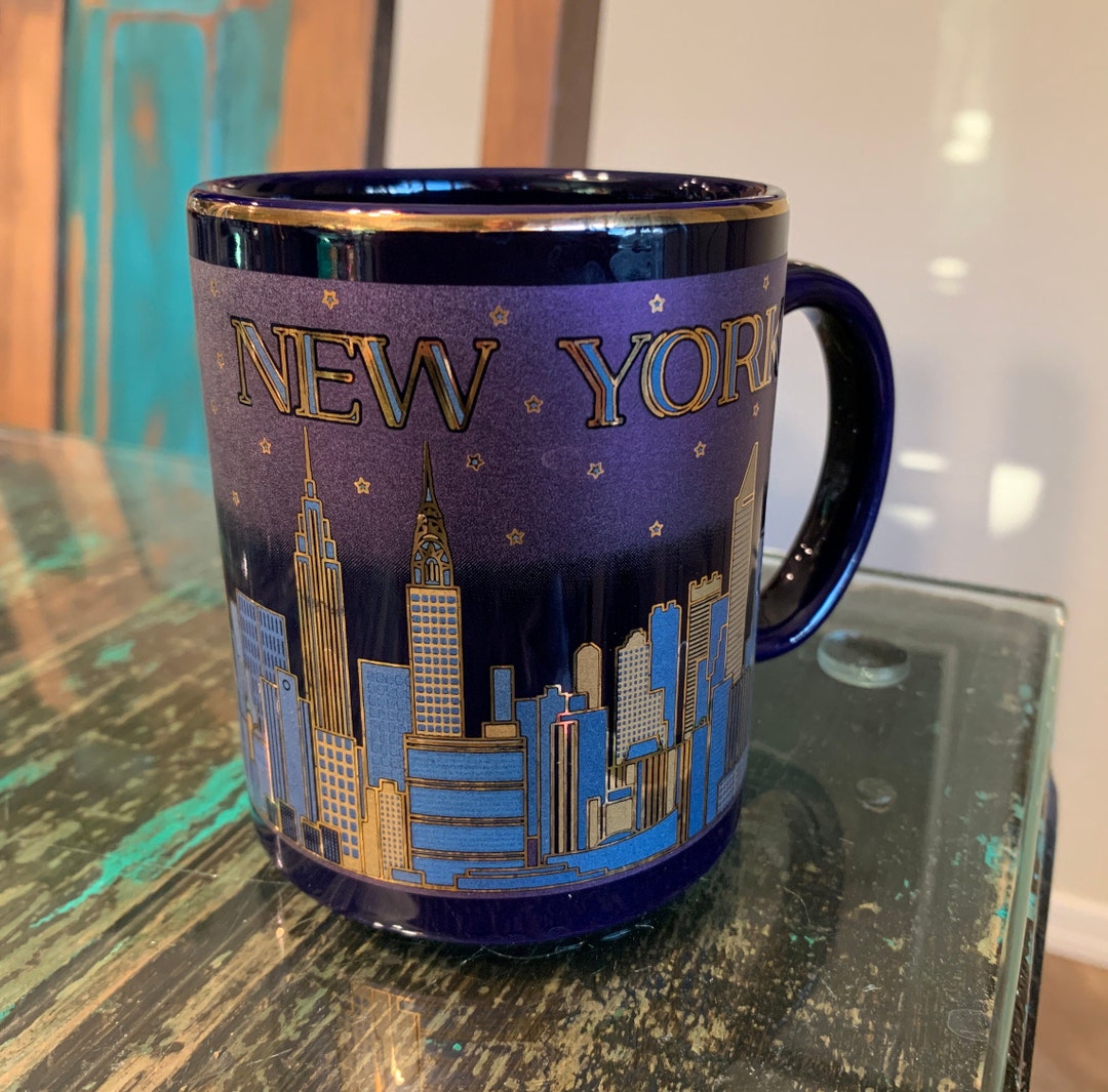 New York City Skyline Mug/metallic Skyline New York Mug - Etsy