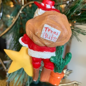 Texas or Bust Resin Cowboy Santa Ornament - Etsy