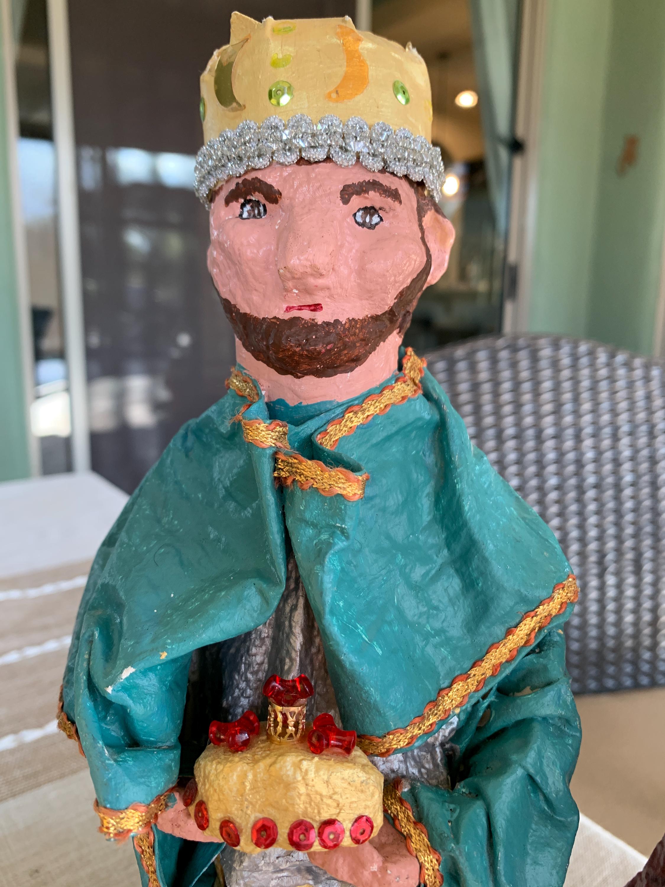 Three Kings Paper Mache Figurines/composite Wisemen Nativity - Etsy