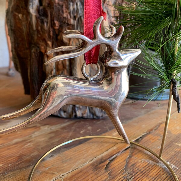 Silver Reindeer - Etsy