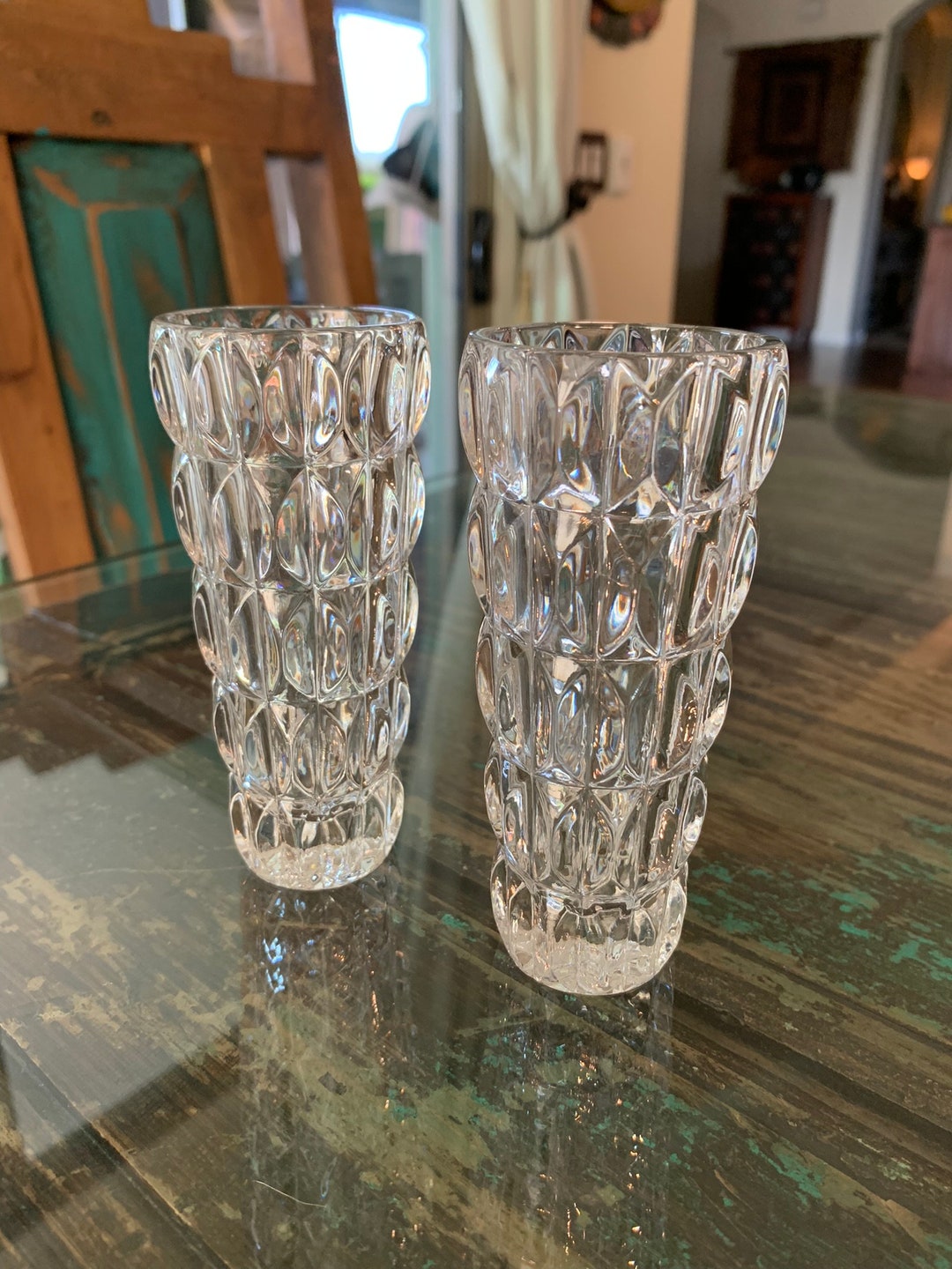 Fostoria Bud Vases /two Lead Crystal Giftware/heavy Crystal Vintage Vase - Etsy