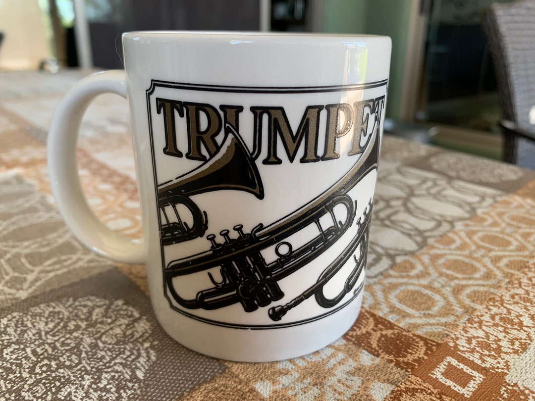 Trumpet Mug/vintage 1990's Mug Trumpet Designs - Etsy