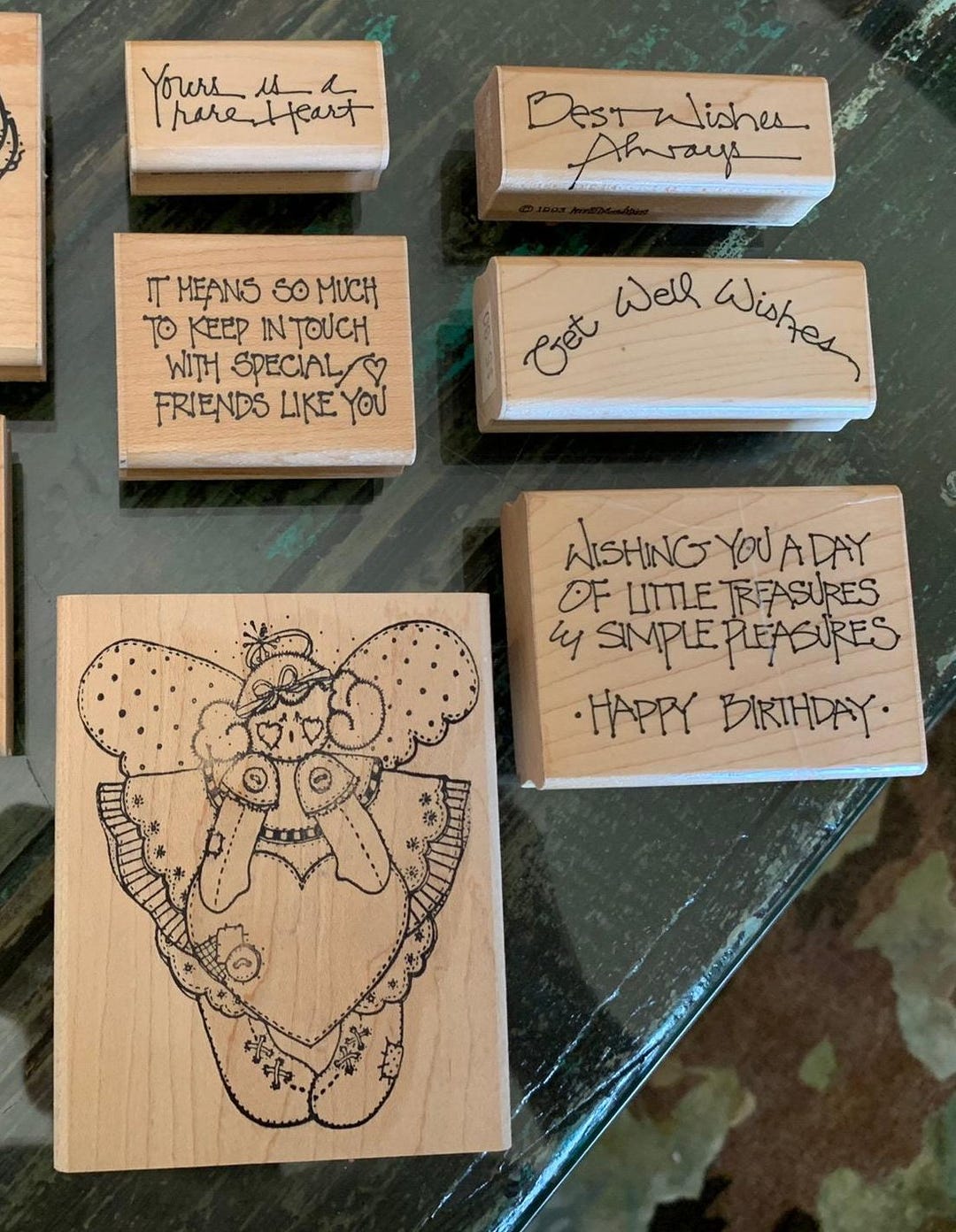 Vintage Annette Allen Watkins Ink Stamps/seven Wood Block Stamps - Etsy