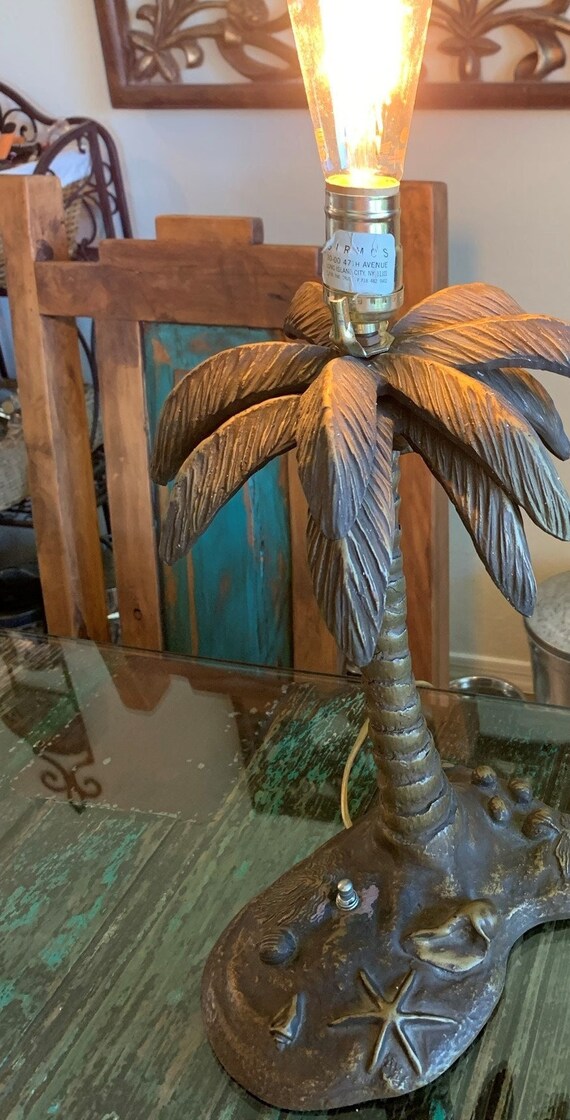 Lighting Vintage Resin Palm Tree Table Lamp/Sirmos Long Island Lamp ...