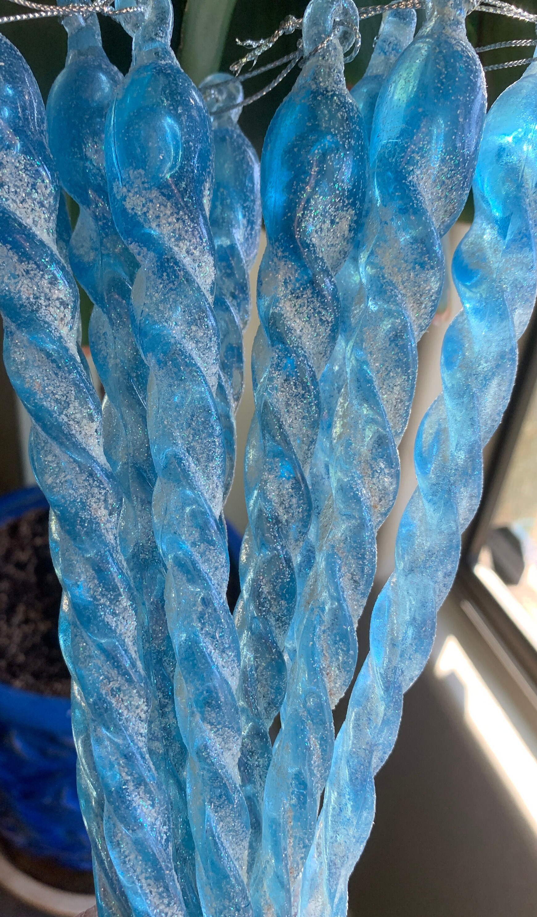 Ice Blue Acrylic Sparkle Christmas Tree Icicles - Etsy