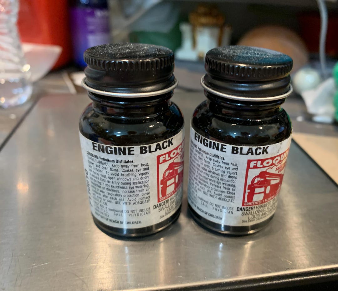 Pair of Floquil Black Railroad Model Paints/ Vintage Enamels Railroad ...