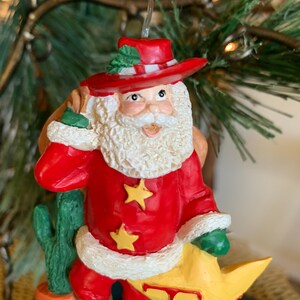 Texas or Bust Resin Cowboy Santa Ornament - Etsy