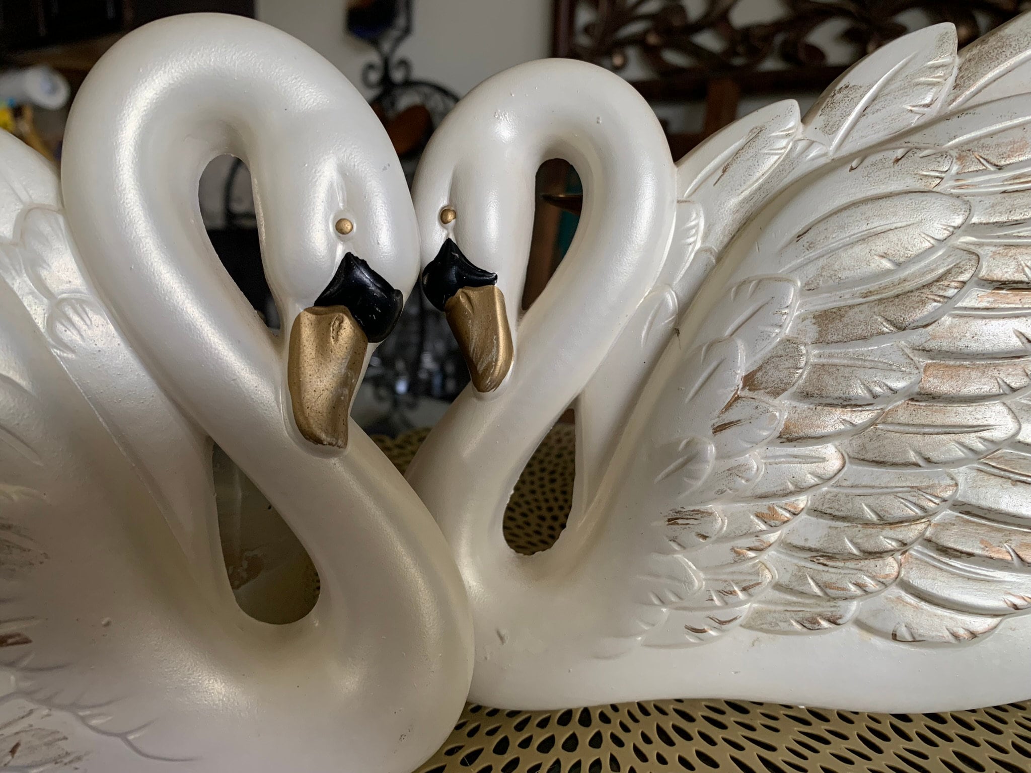 Miller Studios Chalkware Swans/swan Plaques - Etsy