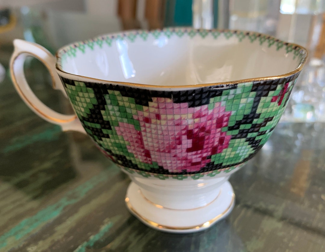 Royal Albert Footed Cup "needle Point" - Etsy