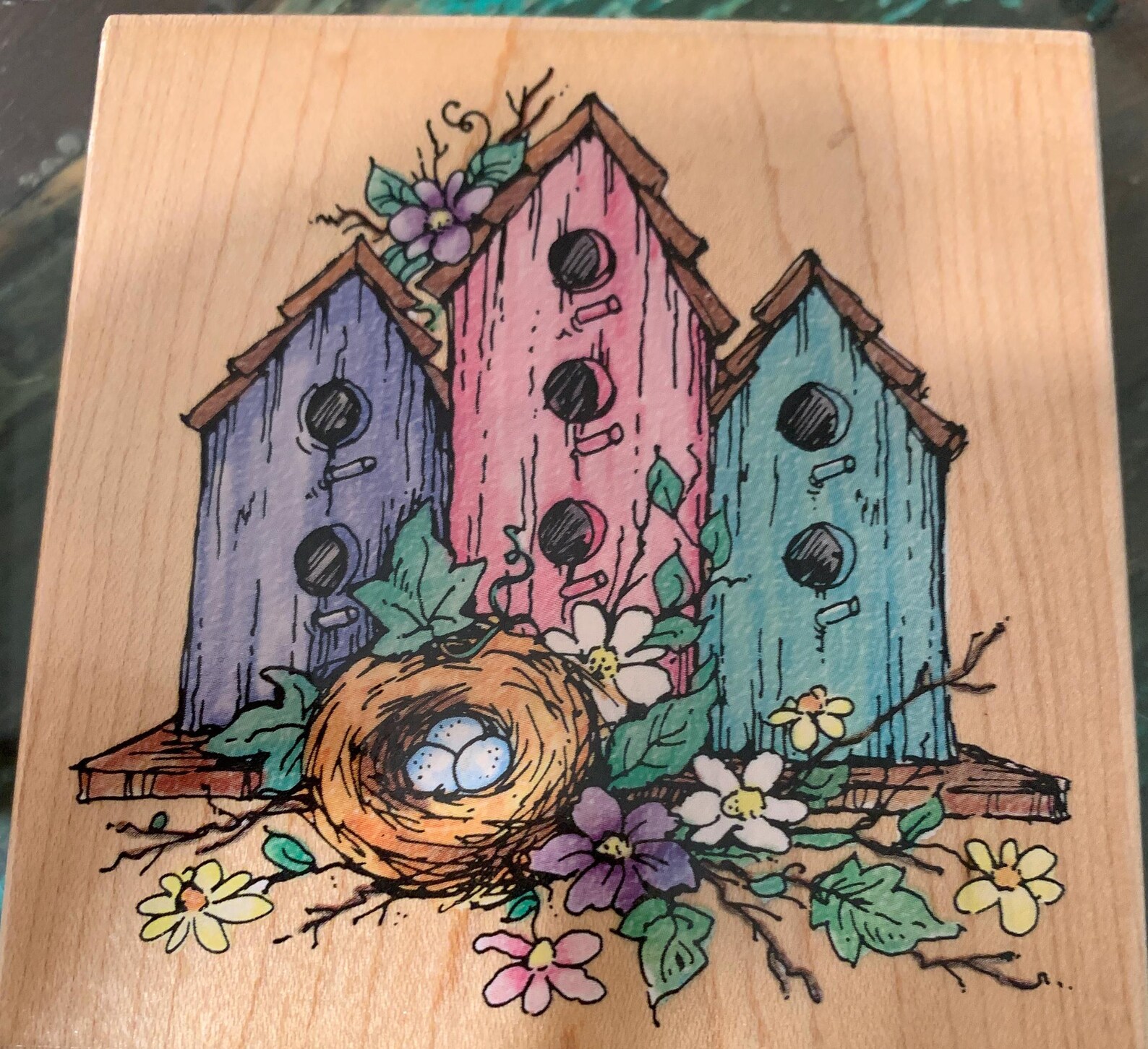 Vintage Stampendous Spring/garden Wood Block Stamps - Etsy