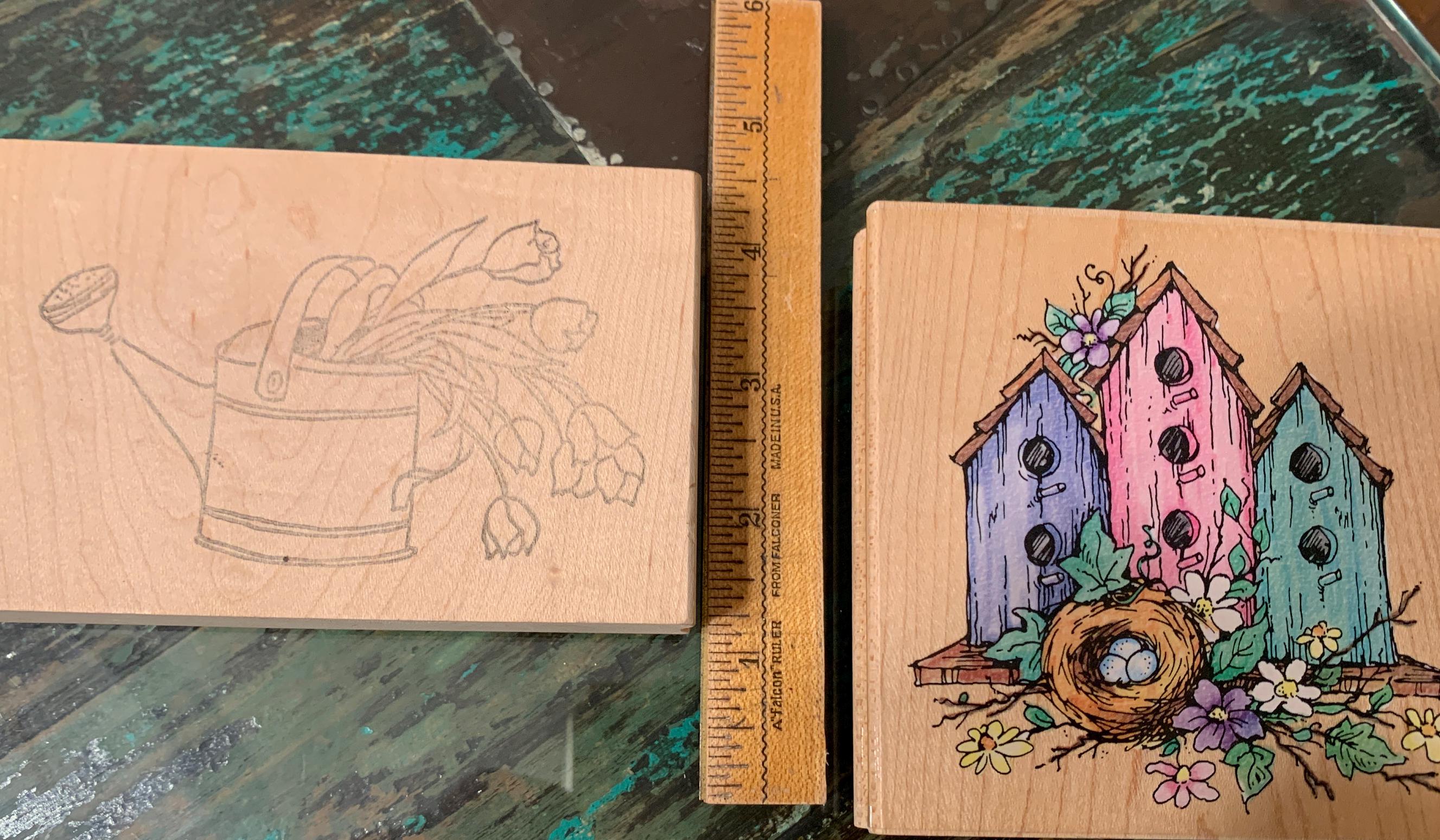 Vintage Stampendous Spring/garden Wood Block Stamps - Etsy