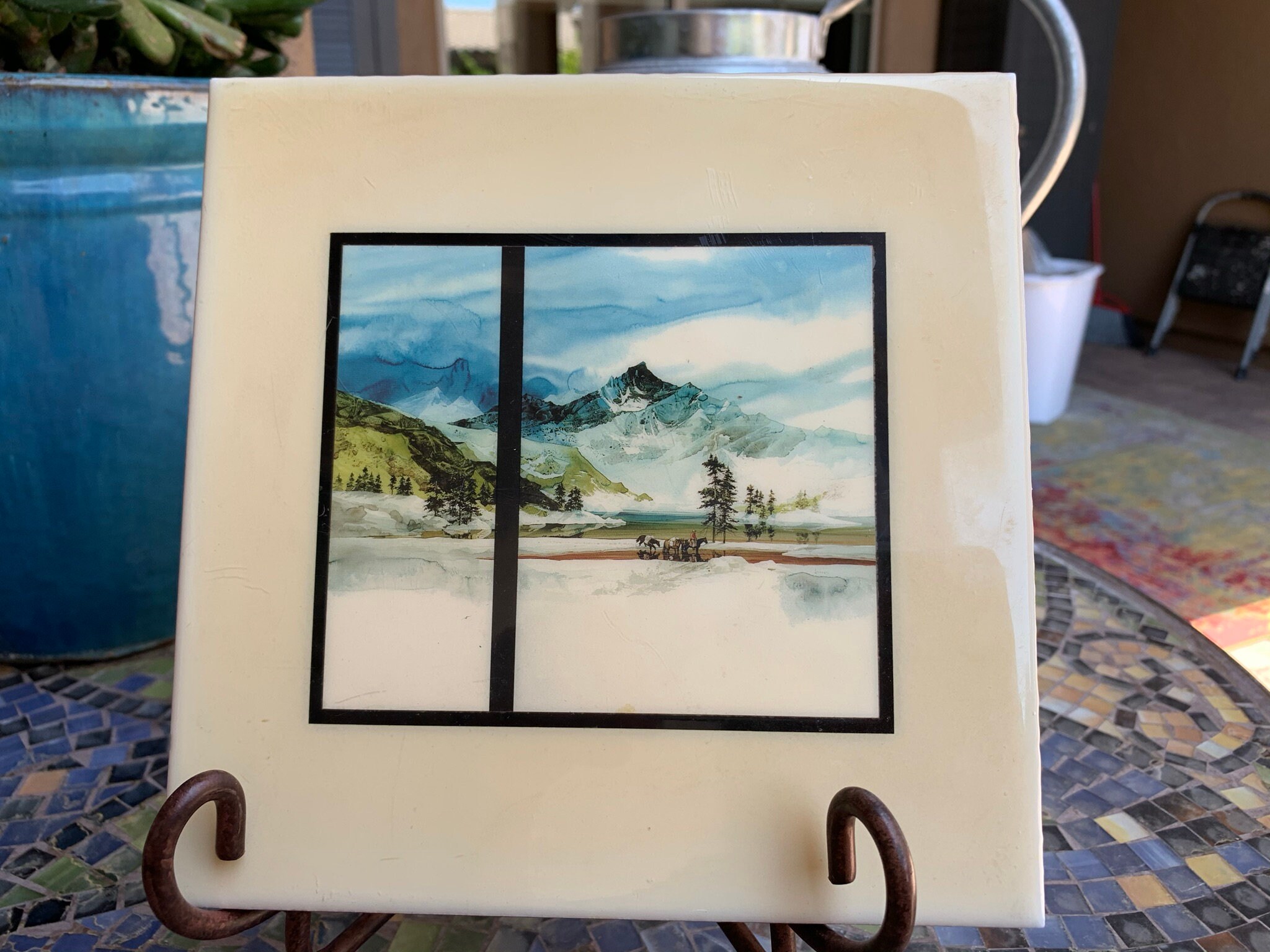 Home Décor Vintage Tile Michael Atkinson Long Way Home Wall Hanging ...