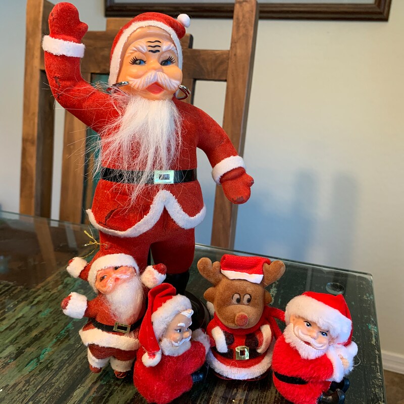 Flocked Santa - Etsy