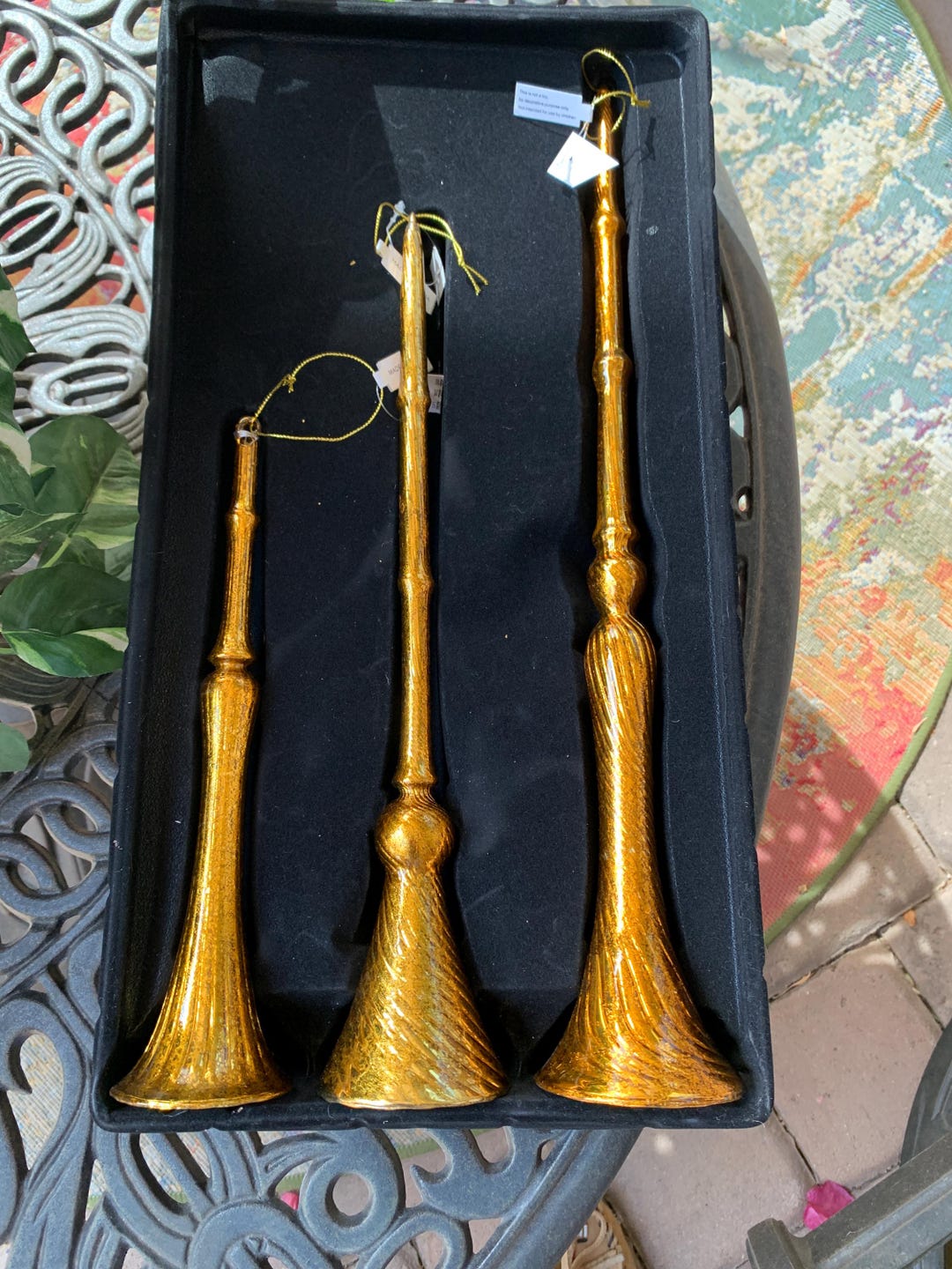 Trimsetter Dillards Set of 3 Horns Bells Christmas Hanging Ornaments - Etsy