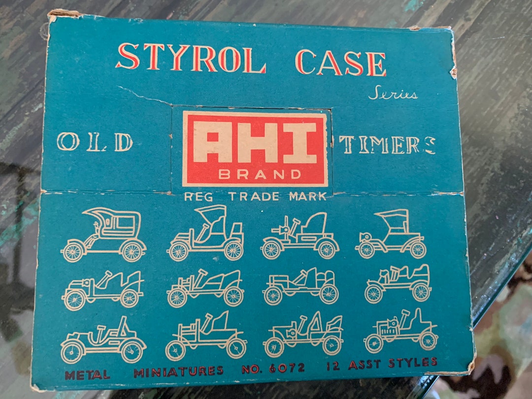 Ahi Miniature Cars Styrol Case/vintage Japan Miniature Die Cast Cars ...