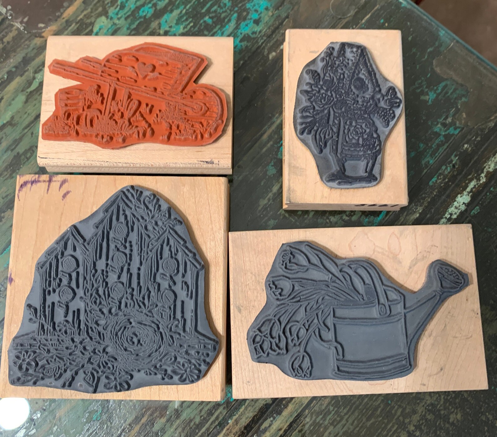 Vintage Stampendous Spring/garden Wood Block Stamps - Etsy