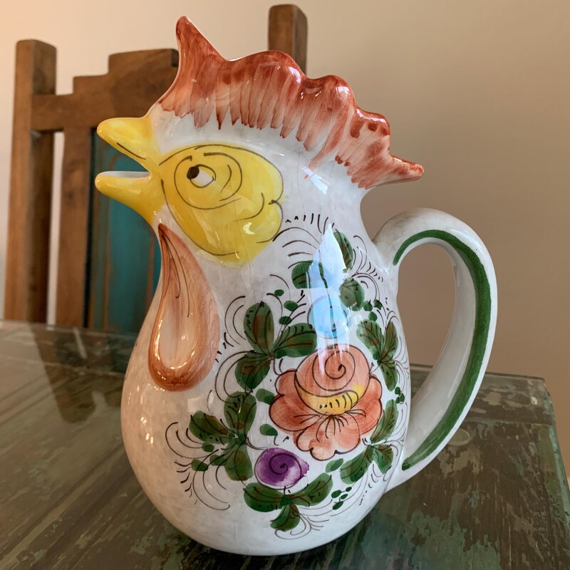 Rooster Pitcher - Etsy