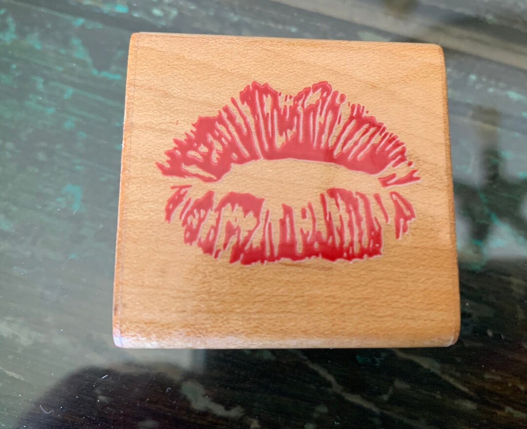 Lips Rubber Stamp/vintage Comotion Rubber Stamp - Etsy
