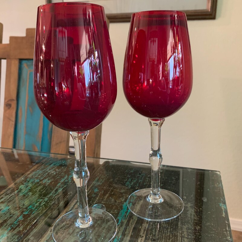 Red Wine Glasses - Etsy