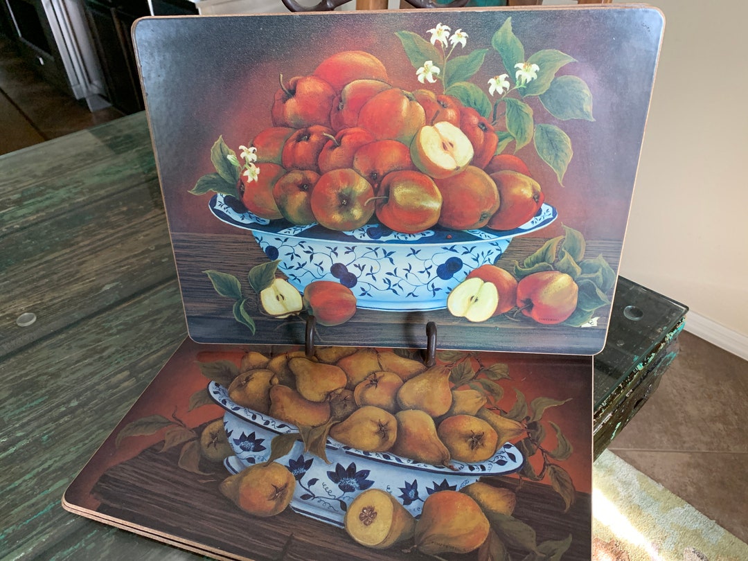 Pimpernel Fruit in Bowls Placemats/apple and Pears Placemats - Etsy
