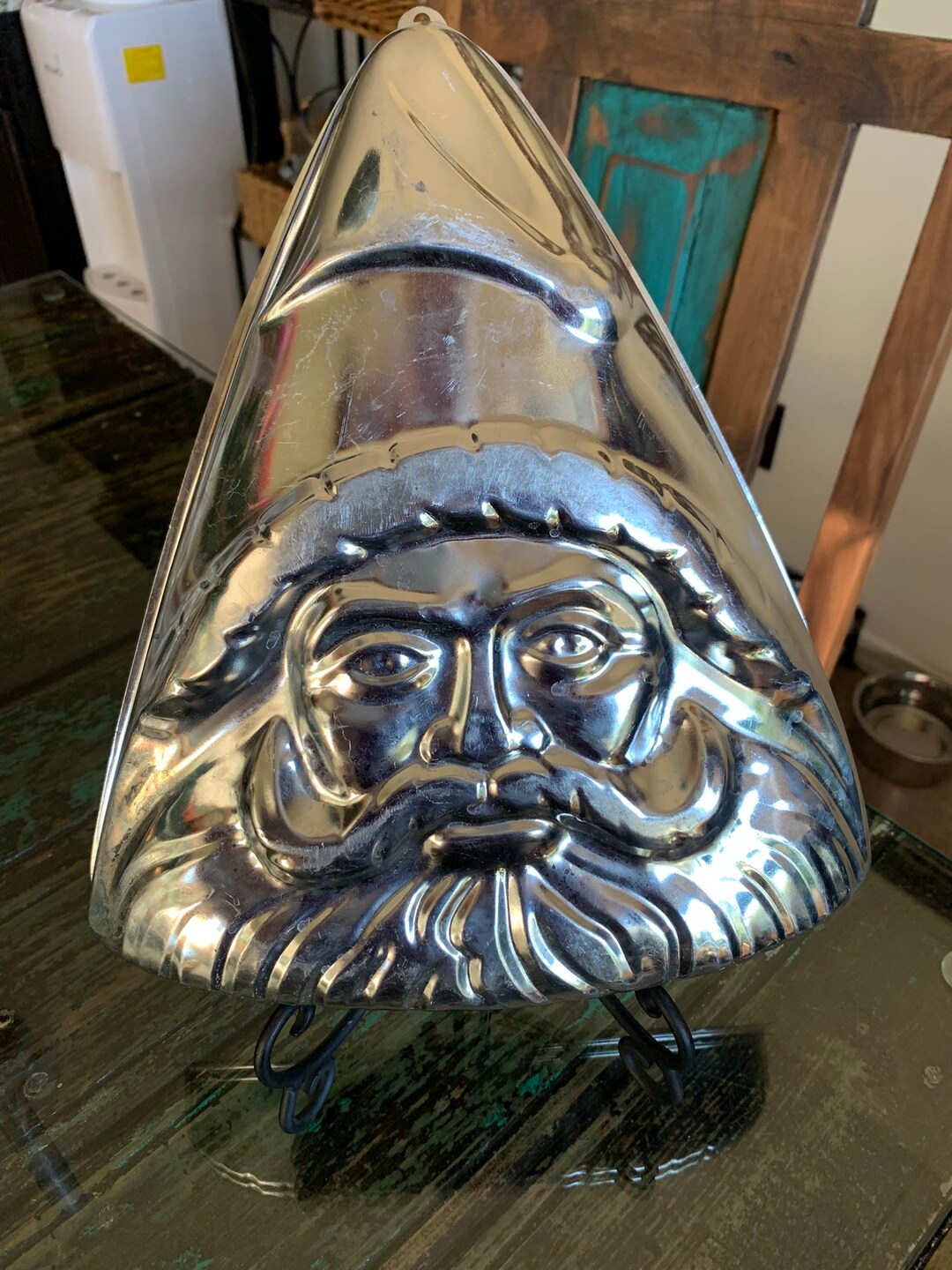 Vintage Christmas Santa Claus Triangle Baking Tin Metal Cake Pan - Etsy