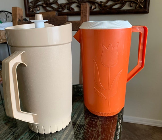 Home & Living Vintage Orange Tupperware Plastic Pitcher with lid ...
