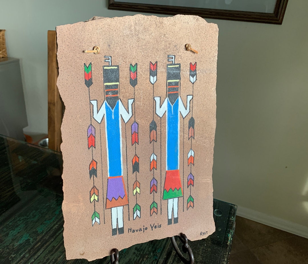 Navajo Yei Stone Wall Hanging Decor/native American Art - Etsy