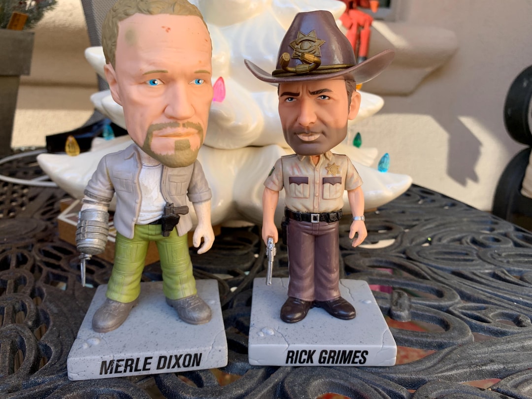 The Walking Dead Bobble Heads/rick Grimes/merle Dixon/each Sold ...