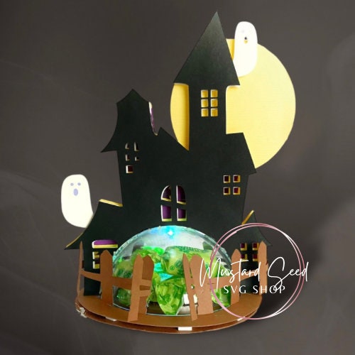 Cut File Halloween Haunted House Candy Holder/ Svg Candy Holder/ Girl Svg Candy Holder/ Svg ...
