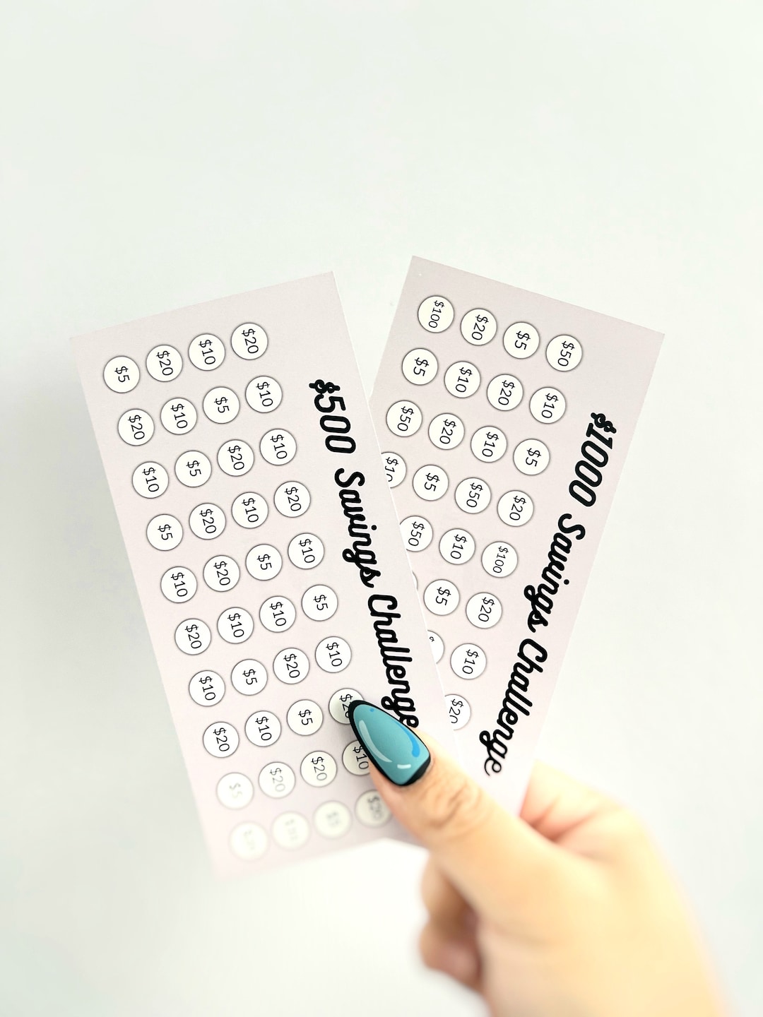 Reusable Savings Challenge Tracker Slip for Laminated Envelopes | Money ...