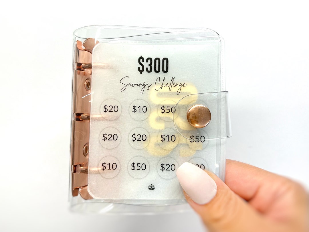 Save 300 | Mini Savings Challenge A8 Folder | Cash Envelope | Money ...