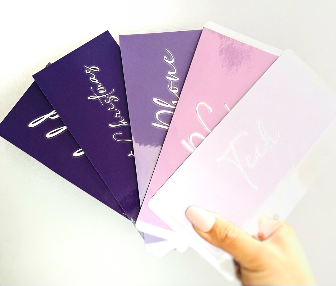 5 X A6 [personal] Purple Ombré Laminated Envelopes | Cash Stuffing ...