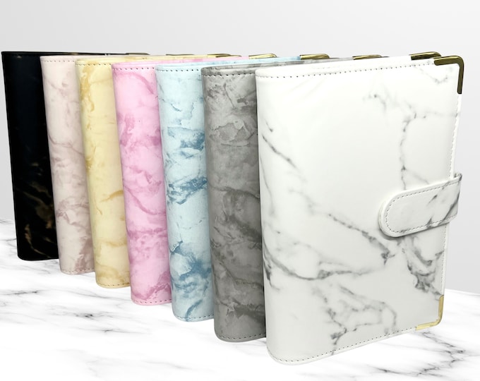 A6 Zippered Planner Case and Journal With Cotton PU Leather Cover and ...