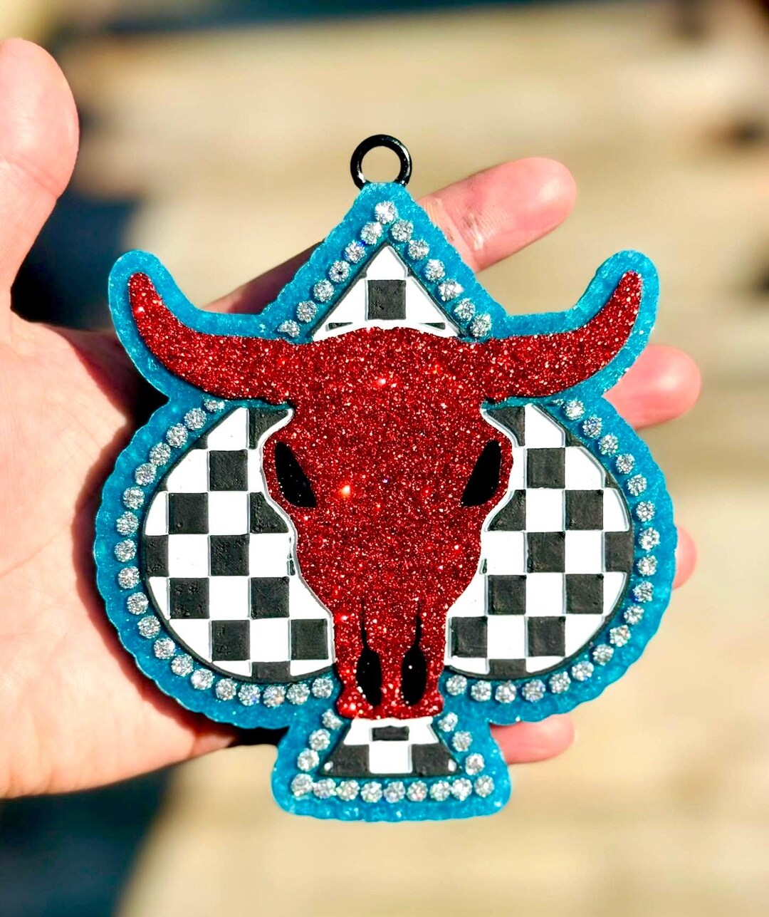 Checkered Spade Skull Marquee Mold - Etsy