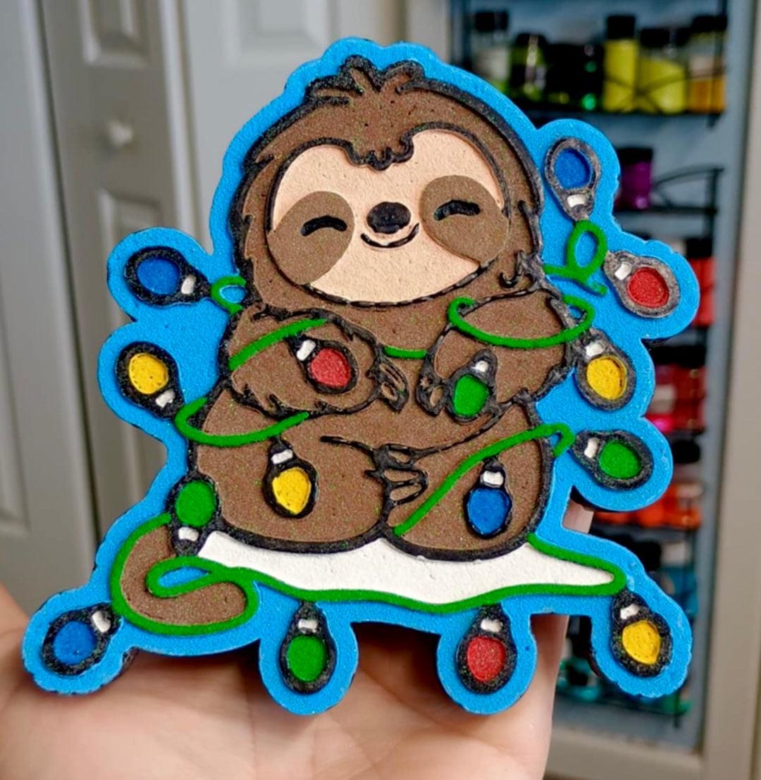 Christmas Light Sloth Mold - Etsy