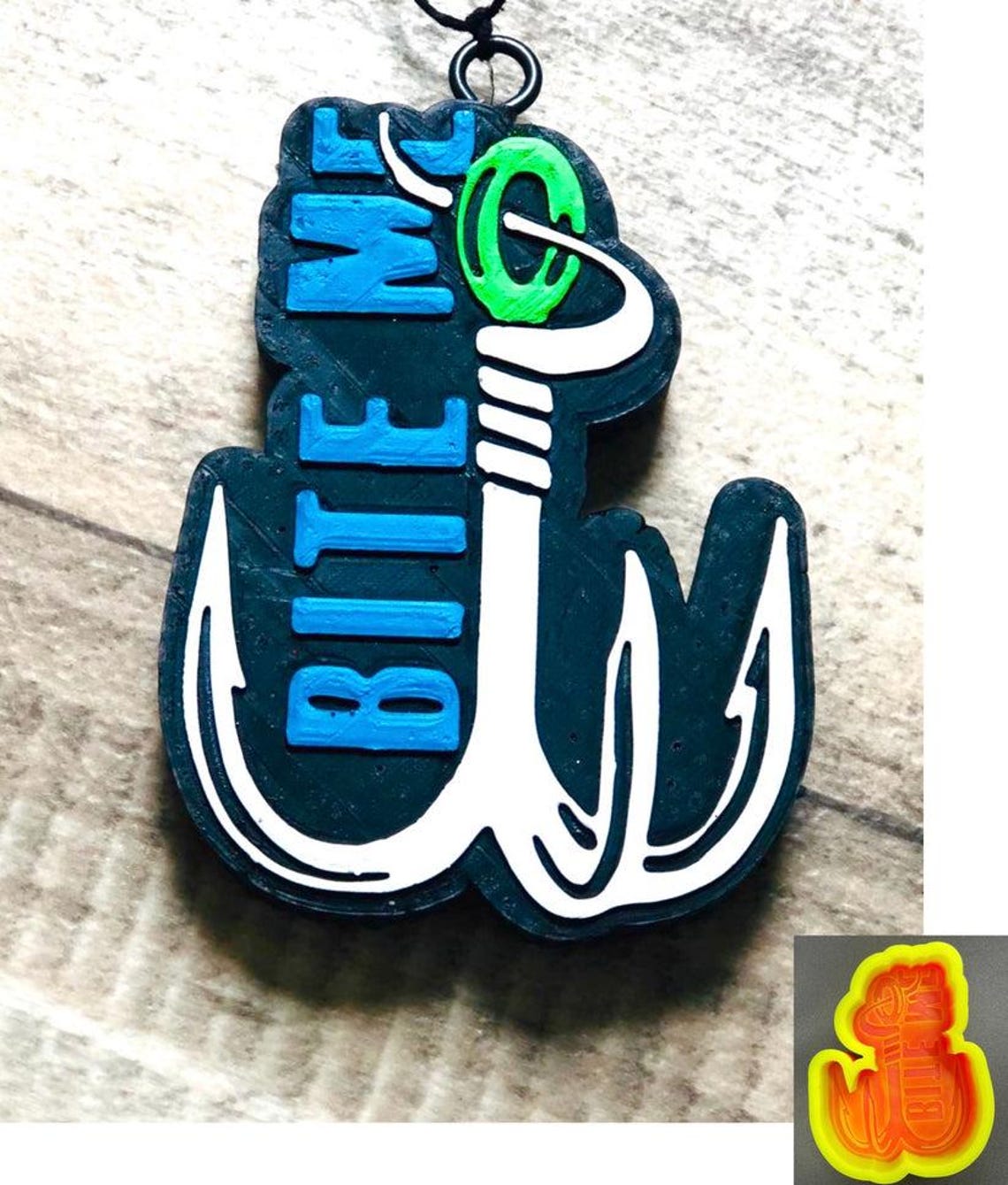 Bite Me Fishing Hook Silicone Freshie Mold - Etsy