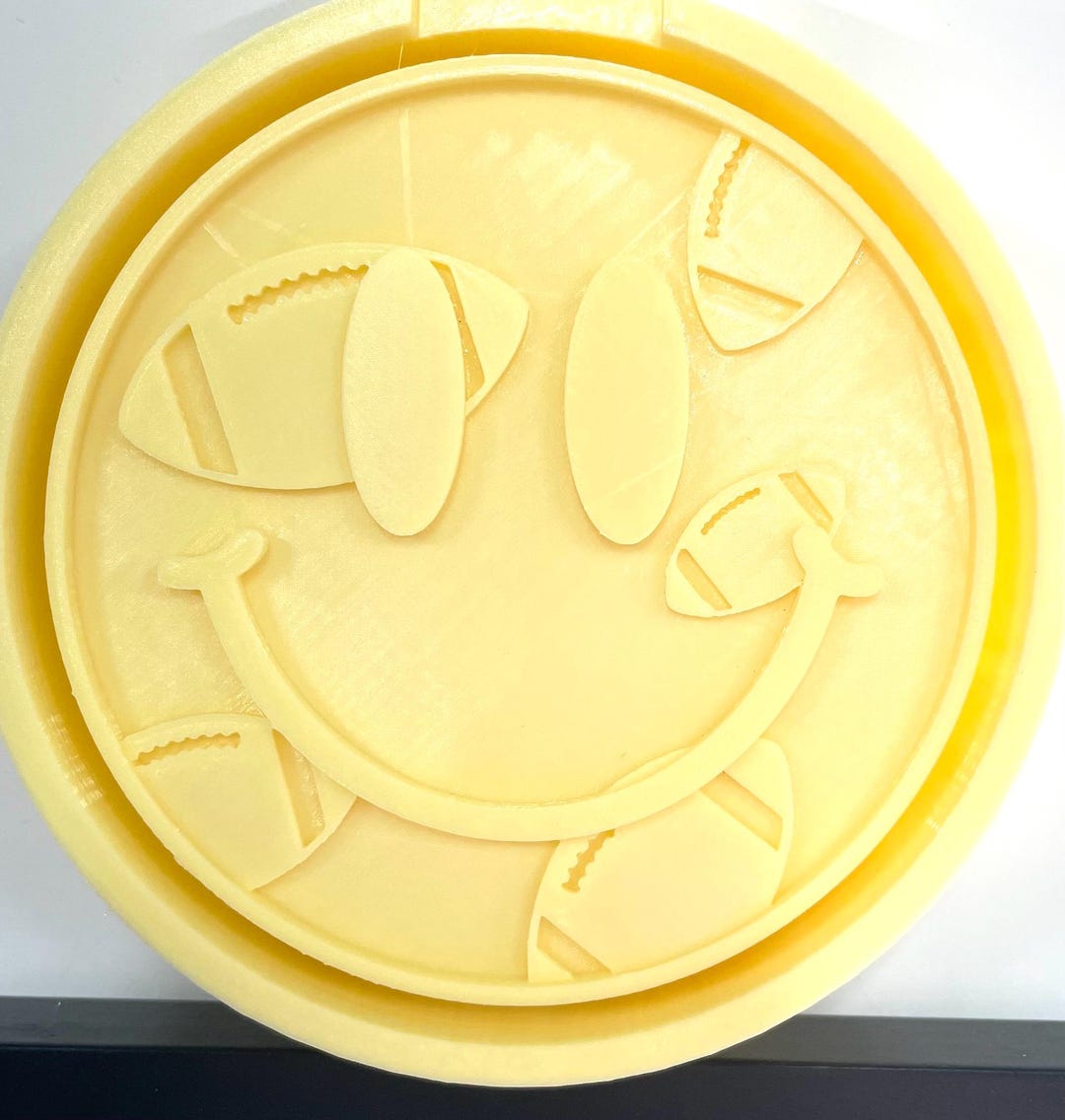 Smiley Face With Footballs Silicone Freshie Mold - Etsy