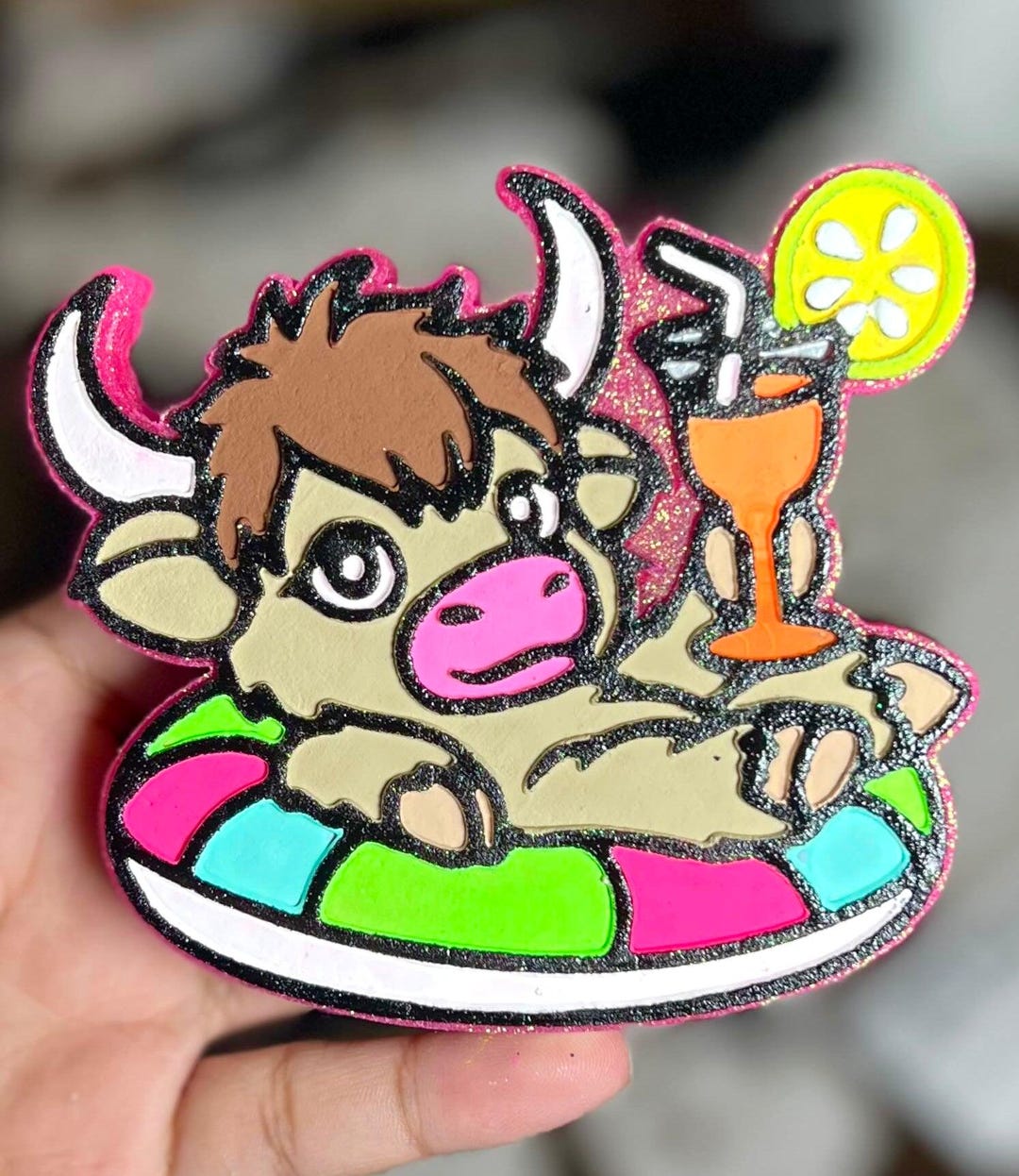 Highland Cow in Floatie Mold - Etsy